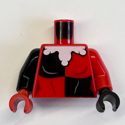 LEGO PART 973d28pr7227 Torso, Odd Arms and Hands, Jester Costume, Black ...