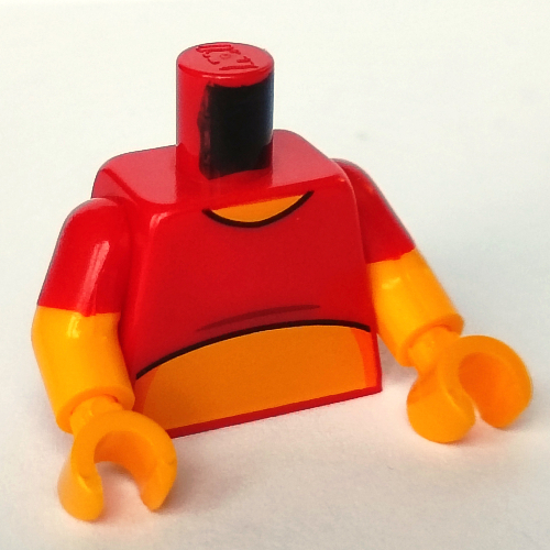 LEGO PART 973g22c38h38pr5568 Torso, Dual Molded Arms, Bright Light ...