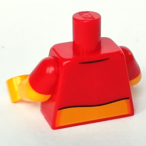 LEGO PART 973g22c38h38pr5568 Torso, Dual Molded Arms, Bright Light ...