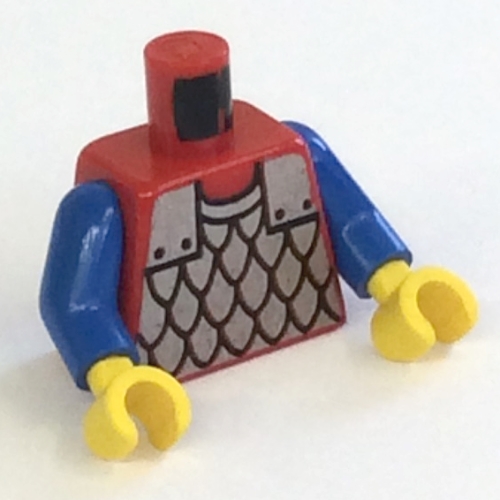 LEGO PART 973c28h01pr0041 Torso Armor, Scale Mail Print, Blue Arms ...