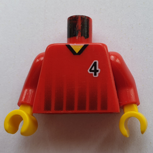 LEGO PART 973c22h01pr0169 Torso Soccer Shirt, Black Fading Stripes and ...