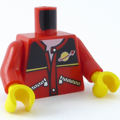 LEGO PART 973c22h01pr1170 Torso Jacket with Zips, Black Top, Classic ...