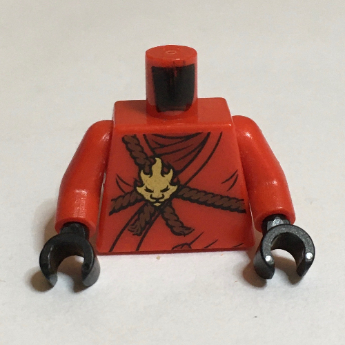 LEGO PART 973c22h03pr1716 Torso Robe with Brown Rope, Gold Medallion ...