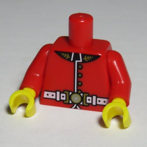 LEGO PART 973c22h01pr1832 Torso Royal Guard Uniform with Gold Buttons ...