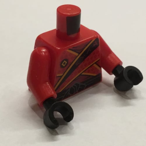 LEGO PART 973c22h03pr1868 Torso Robe with Square Print, Yellow Trim ...