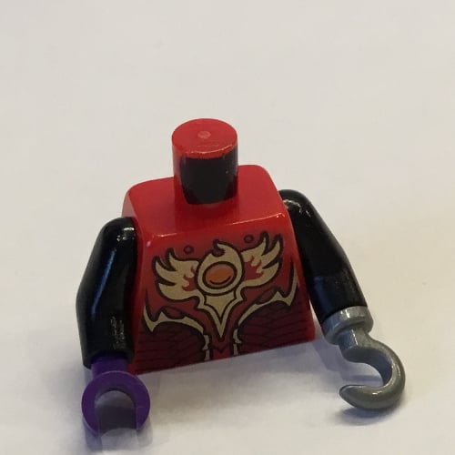 LEGO PART 84638c04pr2670 Torso Armor with Dark Red and Gold Armor with ...
