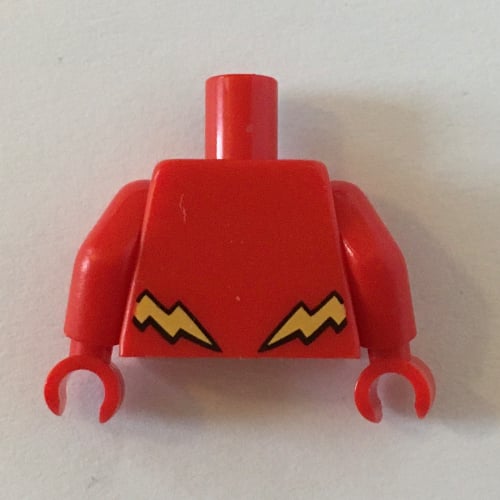LEGO PART 973c22h22pr3344 Torso Bodysuit, Yellow Lightning and Flash ...
