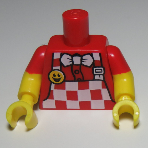 LEGO PART 973g22c01h01pr3797 Torso, Dual Molded Arms, Checkered Apron ...