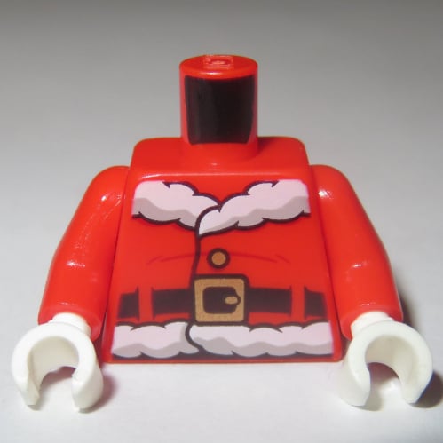 LEGO PART 973c22h27pr3901 Torso Santa Jacket with Fur, Black Belt ...