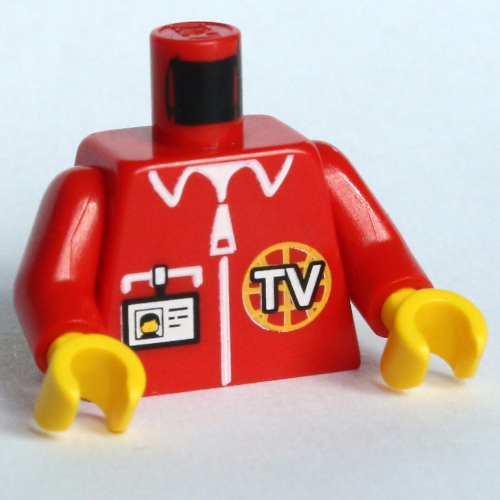 LEGO PART 973c22h01pr0131 Torso Jacket with TV Logo, Zipper and ID ...