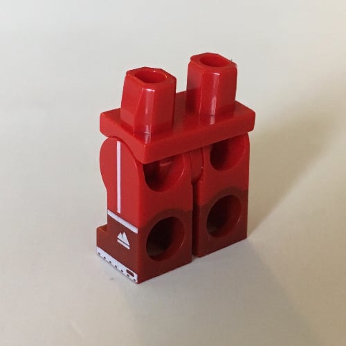 LEGO PART 970c22pat10pr0001 Hips with Red Legs and Dark Red Boots ...