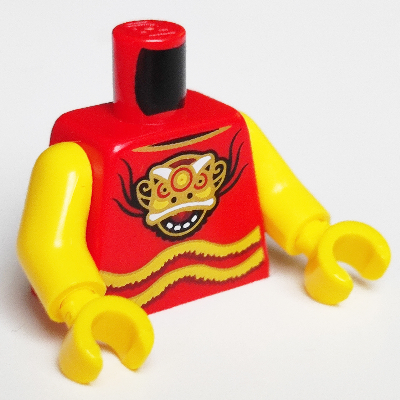LEGO PART 973c01h01pr9992 Torso Tank Top with Gold Dragon Face ...
