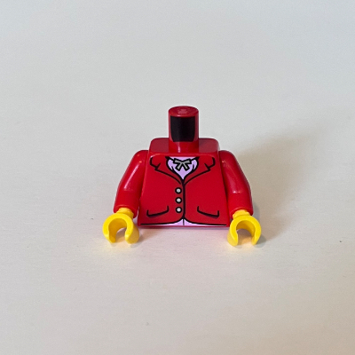 LEGO PART 973c22h01pr0005 Torso Jacket, Pink Cravat, Silver Necklace ...