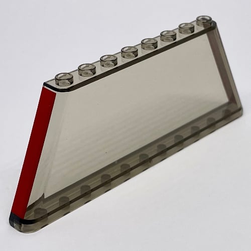 LEGO PART 19212pr0001 Windscreen 1 x 12 x 4 Tapered with Red Sides ...
