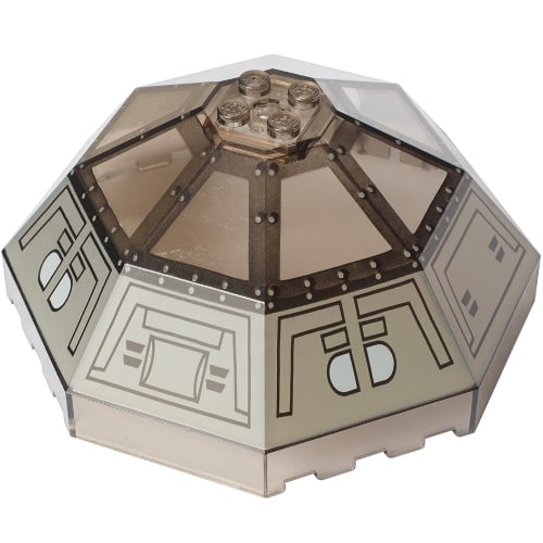LEGO PART 2598pr0002 Windscreen 10 x 10 x 4 Octagonal Canopy with TIE ...