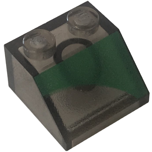 LEGO PART 3039pr0004 Slope 45° 2 x 2 with Right Green Inverse 1/4 Disc ...