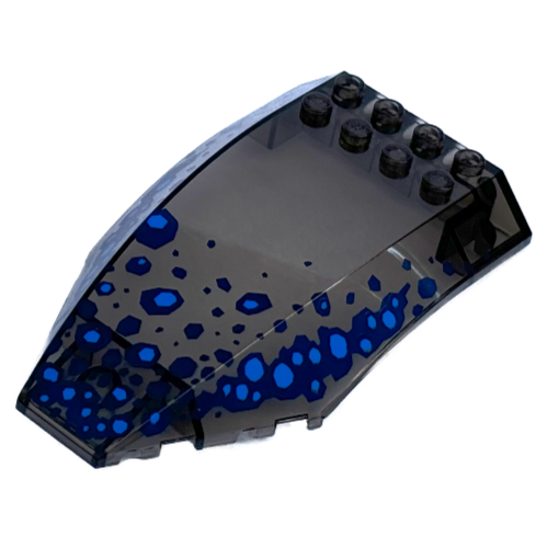 LEGO PART 45705pr0001 Windscreen 10 x 6 x 2 Curved with Blue Scales ...