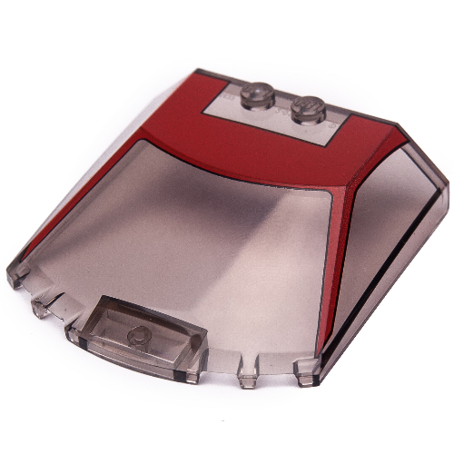 LEGO PART 65633pr0001 Windscreen 6 x 6 x 1 1/3 with Red Edge Trim And ...