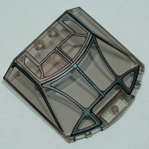 LEGO PART 65633pr0006 Windscreen 6 x 6 x 1 1/3 with Black and Silver ...