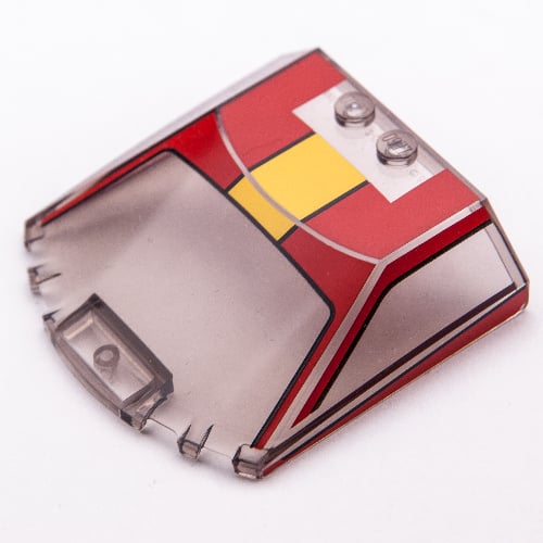 LEGO PART 65633pr0012 Windscreen 6 x 6 x 1 1/3 with Red/Yellow Cockpit ...