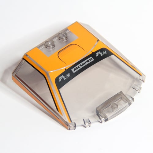 LEGO PART 65633pr0016 Windscreen 6 x 6 x 1 1/3 with Orange Car Window ...