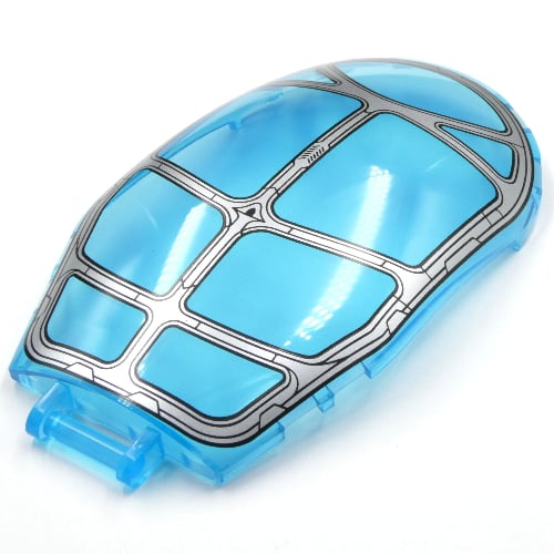 LEGO PART 5724pr0001 Windscreen 6 x 11 x 2 Curved with Cockpit print ...