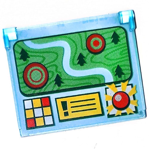 LEGO PART 60603pr0003 Glass for Window 1 x 4 x 3 [Opening] with Forest ...