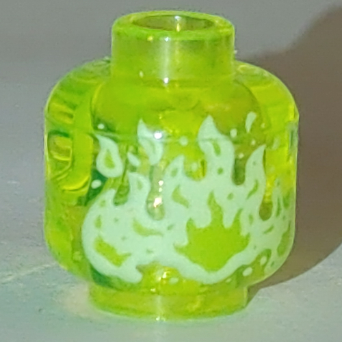 LEGO PART 3626cpr2967 Minifig Head Ghost, Slime, Yellow Eyes, Print ...