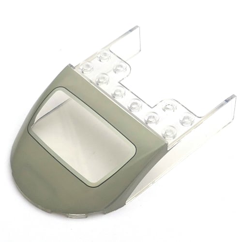 LEGO PART 1874pr0001 Windscreen 6 x 9 x 1 2/3 with Light Bluish Grey ...