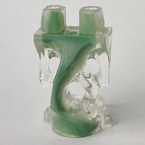 LEGO PART 19859pat0011 Lower Body, Ghost with Marbled Sand Green ...