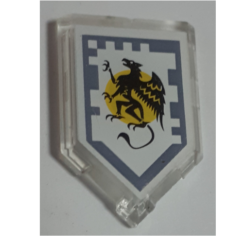 LEGO PART 22385pr0115 Tile Special 2 x 3 Pentagonal with Nexo Power ...