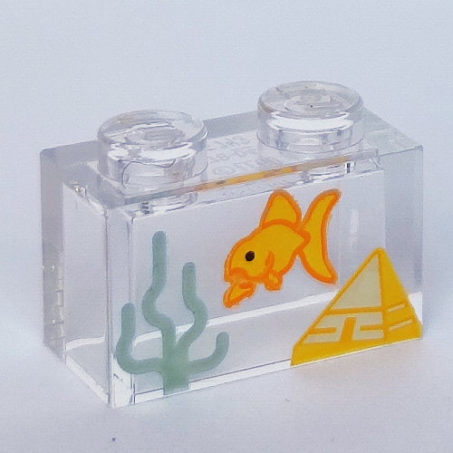 LEGO PART 3065pr0106 Brick 1 x 2 without Bottom Tube with Fish Tank ...