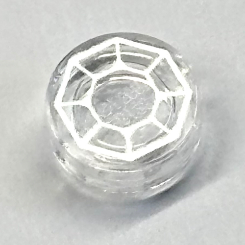 LEGO PART 98138pr0036 Tile Round 1 x 1 with Octagon (Arkenstone) Print ...