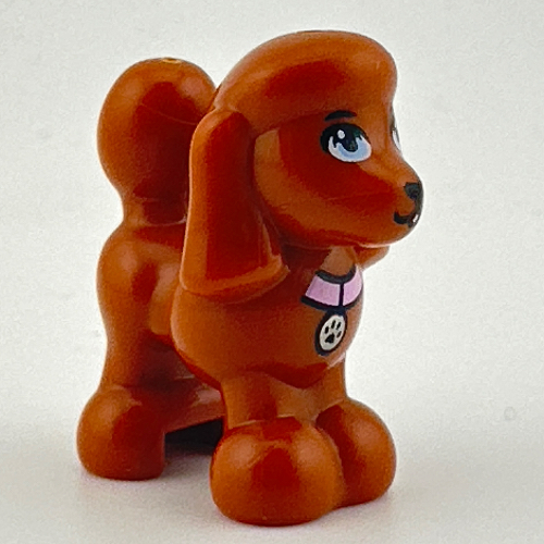 LEGO PART 11575pr0010 Animal, Dog, Poodle with Bright Pink Collar print ...