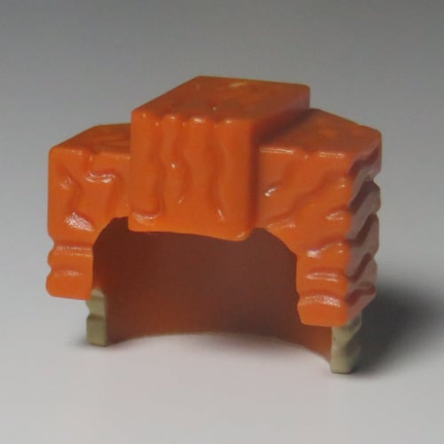 LEGO PART 15557pr0001 Hair Trapezoid Swept Back with Tan Ends Print ...