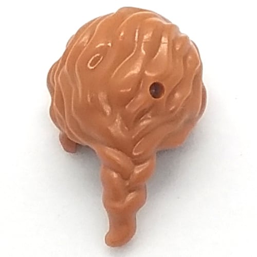 LEGO PART 2640 Hair Curly with Thin Braid | Rebrickable - Build with LEGO