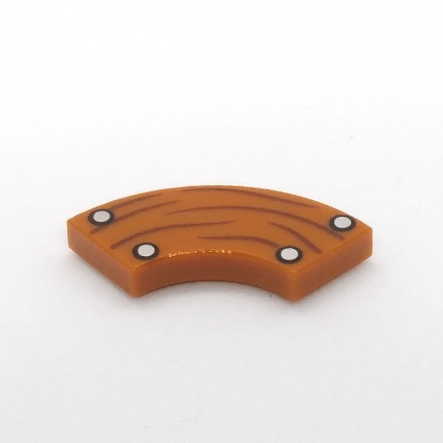 LEGO PART 27925pr0007 Tile 2 x 2 Curved, Macaroni with Wooden Board ...