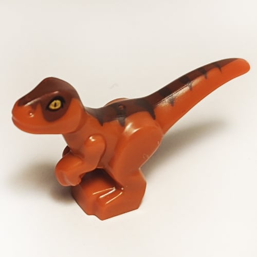 LEGO PART 37829pr0002 Animal, Dinosaur, Raptor, Baby with Dark Brown ...