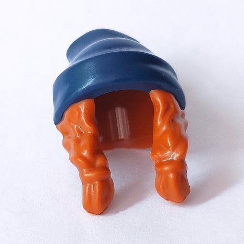 LEGO PART 52686pat0006 Hair and Hat, Two Braids and Beanie, Dark Blue ...