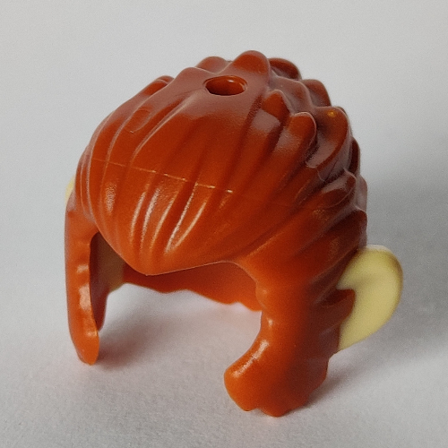 LEGO PART 53094pr0001 Hair and Sideburns, with Tan Ears Print ...