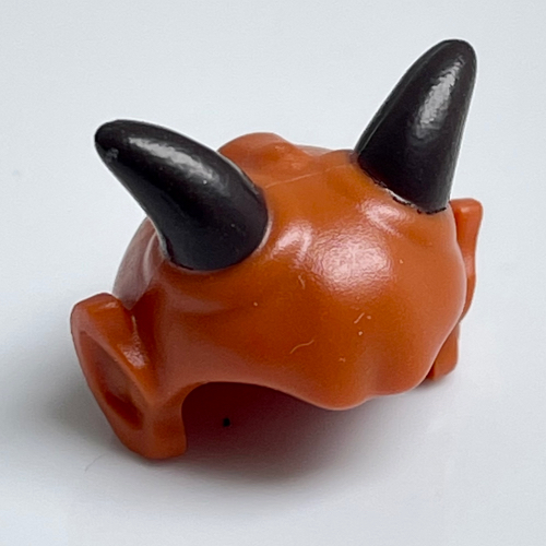 LEGO PART 69539pr0001 Head Top, Ears and Dark Brown Horns (Kardue'sai ...