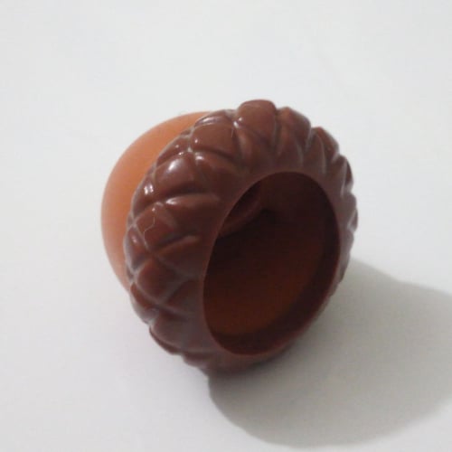 LEGO PART 80512pat0001 Hat, Acorn with Reddish Brown Brim Pattern ...