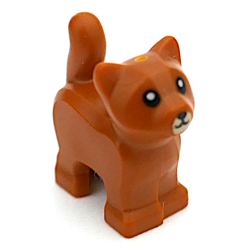 LEGO PART 80686pr0001 Animal, Cat, Kitten, Short Tail, Tan Muzzle Print ...