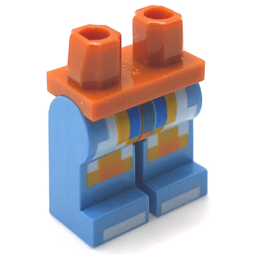 LEGO PART 970c32pr1537 Hips and Medium Blue Legs with Pixelated Yellow ...