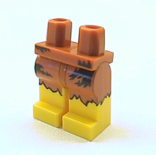 LEGO PART 970c01pr9998 Hips and Yellow Legs with Dark Orange Animal ...
