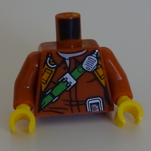 LEGO PART 973c41h01pr3781 Torso Shirt with Collar and Button over White ...