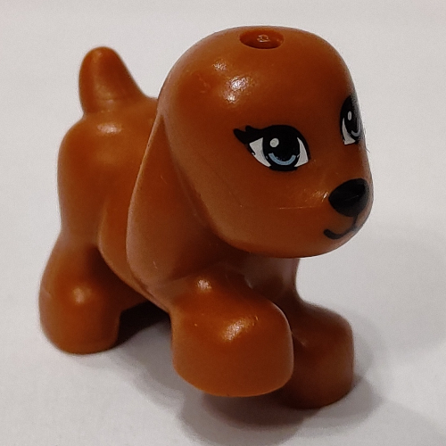 LEGO PART 98386pr0001 Animal, Dog, Small Walking with Blue Eyes and ...
