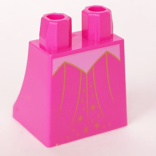 LEGO PART 36036pr0056 Hips and Legs Under Dress/Robe with Bright Pink ...