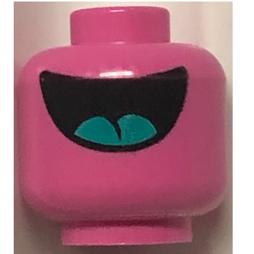 LEGO PART 3626cpr3598 Minifig Head (No Face), Dark Turquoise Tongue ...