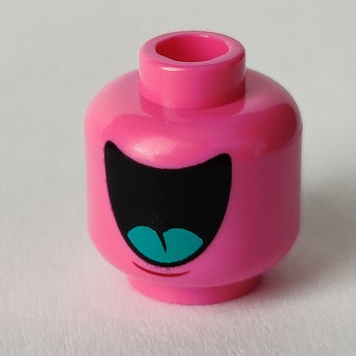 LEGO PART 3626cpr3598 Minifig Head (No Face), Dark Turquoise Tongue ...